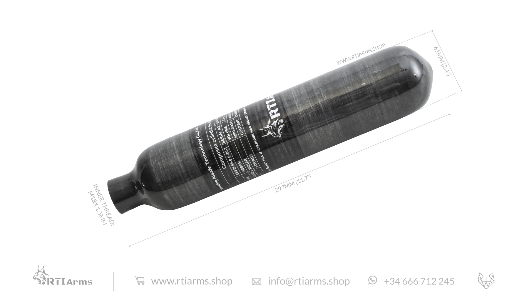 RTI Carbon Fiber Bottle 500cc (0,5 L) – RTI ARMS SHOP