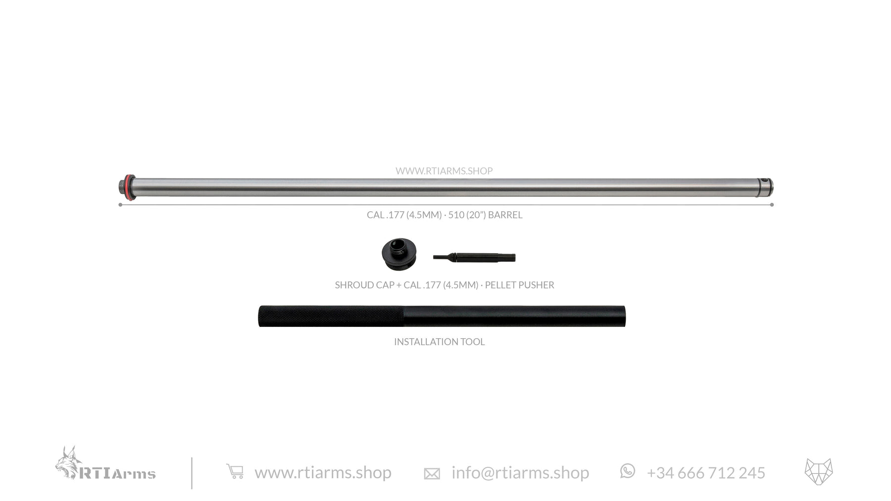 RTI · Lothar Walther Barrel · 510mm (20") - Cal .177 (4.5mm) – RTI ARMS ...
